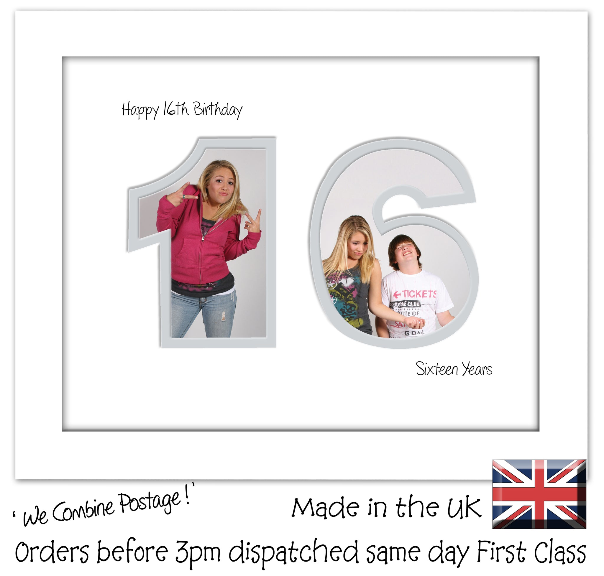 16th Birthday Photo Frame - Sixteenth Birthday Landscape photo frame 1 ...